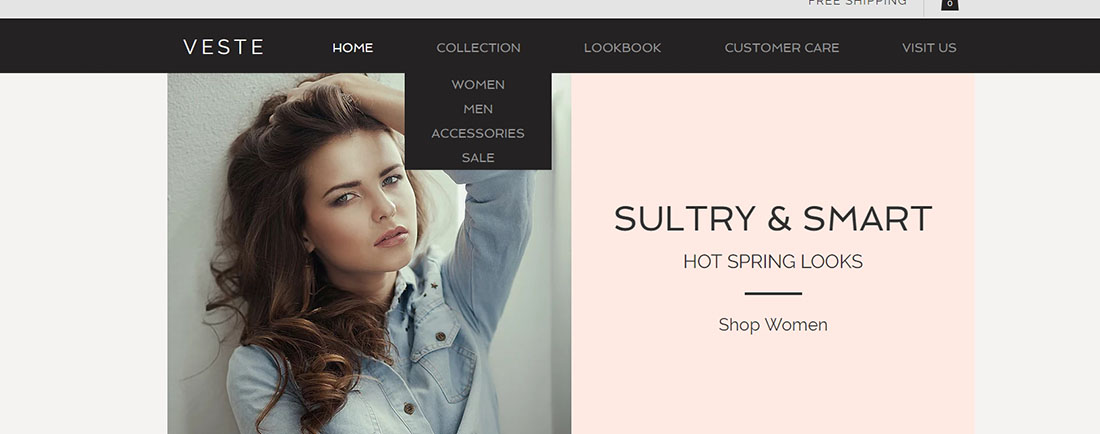 Boutique website design development