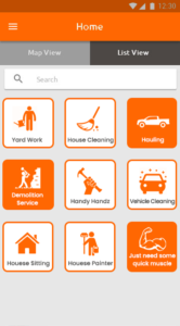 TaskRabbit Clone App screens