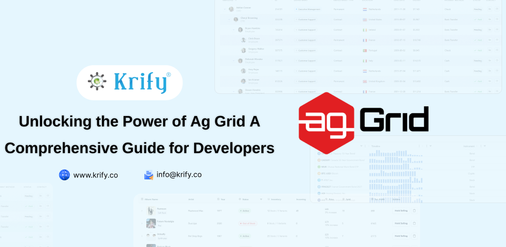 Unlocking the Power of Ag Grid: A Comprehensive Guide for Developers - Krify - Web and Mobile ...